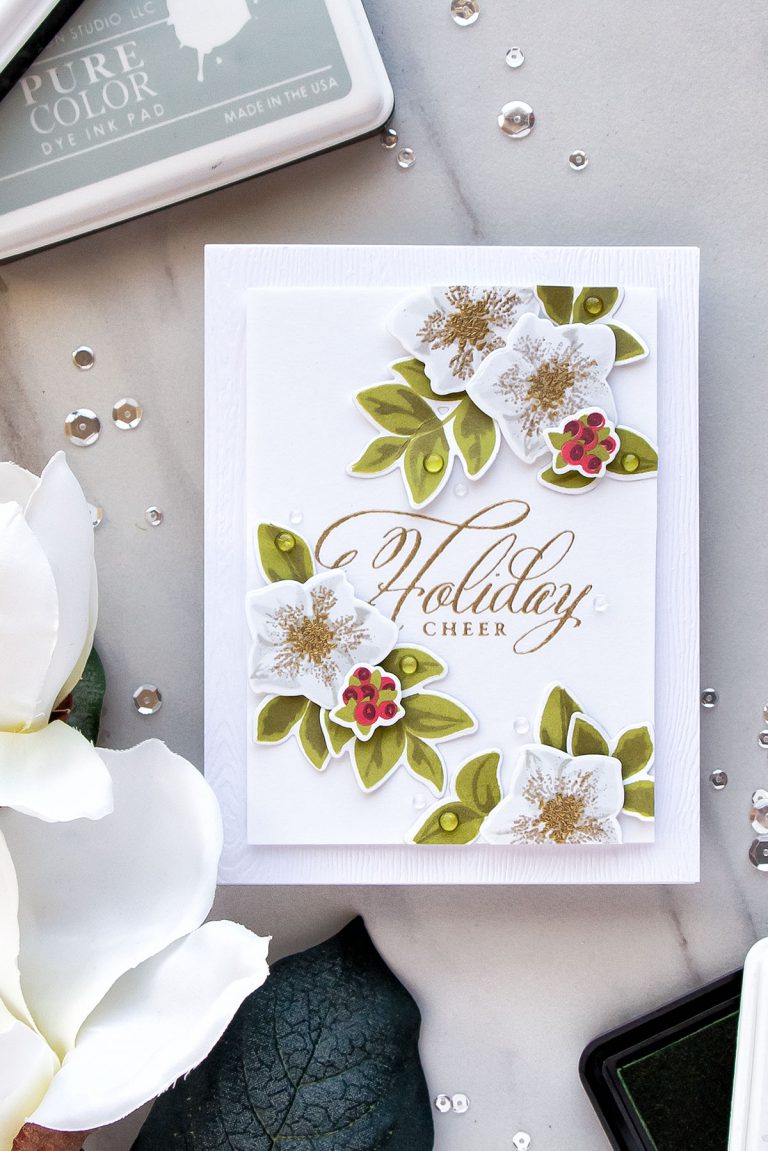 WPlus9 | Holiday Cheer with Hellebore Builder Stamp Set | Yana Smakula