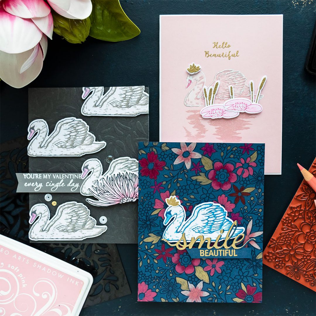 Color Layering Swan Greeting Cards. Video | Yana Smakula