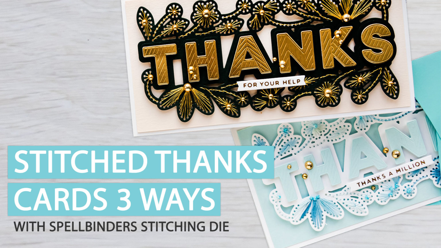 Stitched Thanks Cards 2 Ways | Video | Yana Smakula