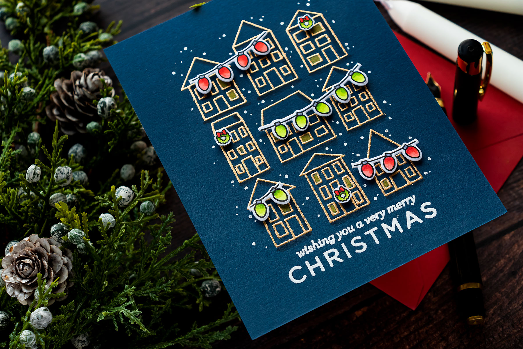Simon Says Stamp | Printmaking Houses for Christmas | Yana Smakula