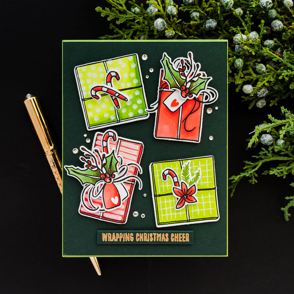 Simon Says Stamp | Wrapping Christmas Cheer – Gift Wrap Card | Yana Smakula