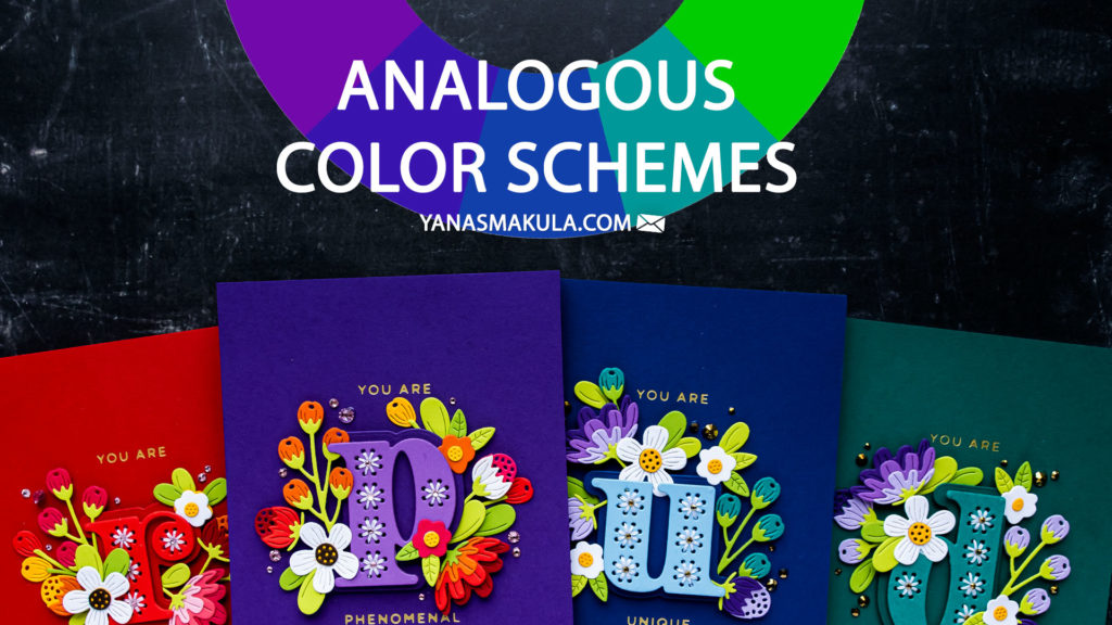 Analogous Color Scheme Cards. Video | Yana Smakula
