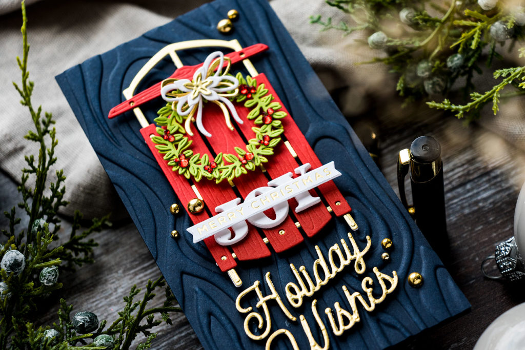 Spellbinders | Christmas Sled Cards. Video | Yana Smakula