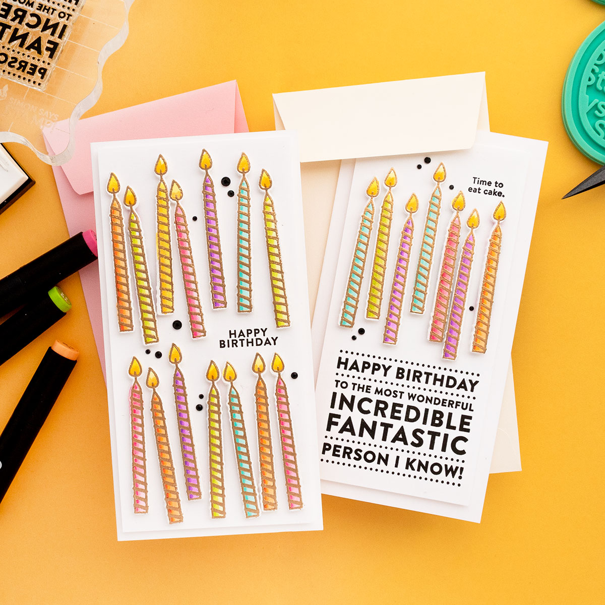 Simon Says Stamp | CAS Birthday Cards. Video | Yana Smakula