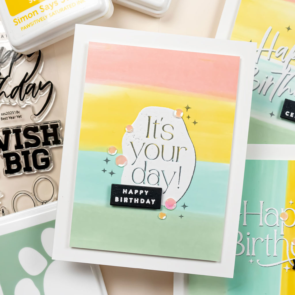 Simon Says Stamp | Direct to Paper Abstract Birthday Cards. Video ...