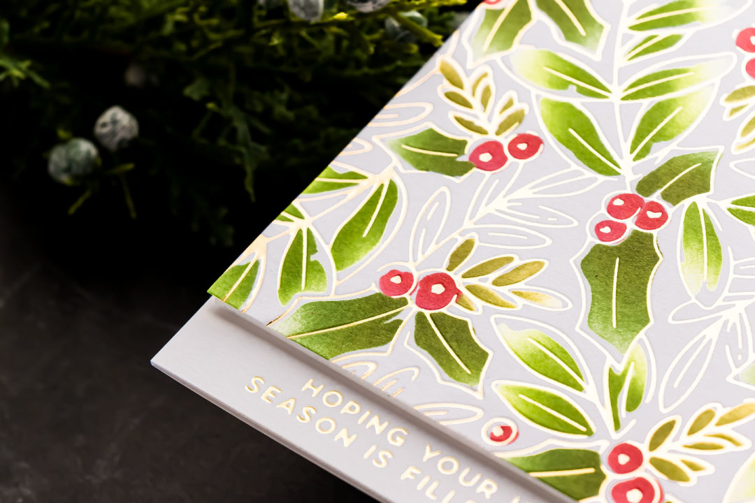 Spellbinders | Glimmer Holly Background & Stencil How-To. Video | Yana ...