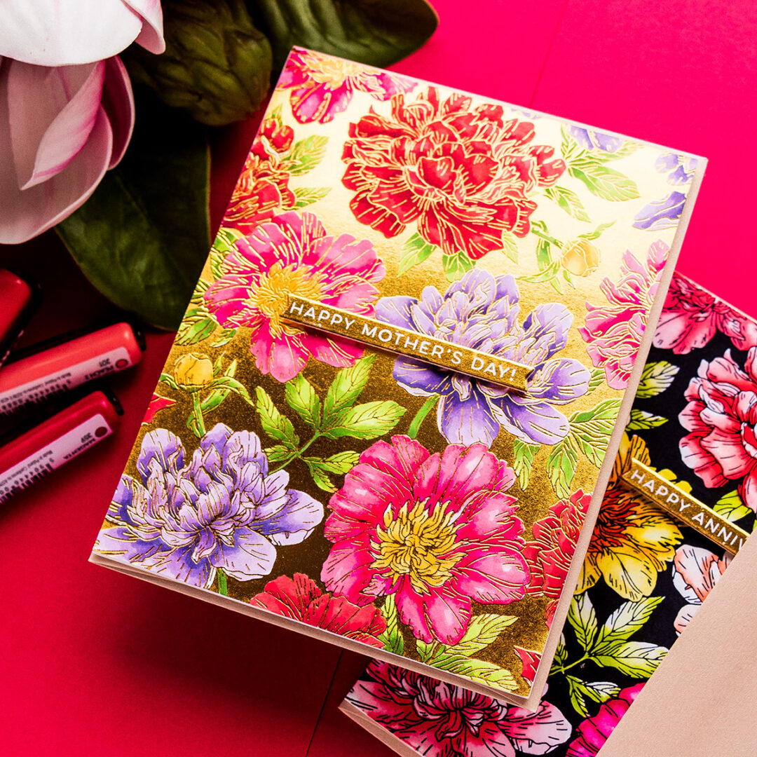 Spellbinders | How to Use Peony Background Press Plate. Video | Yana ...
