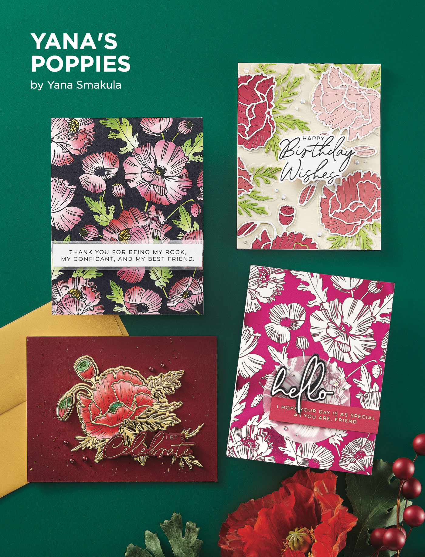 My August 2024 Collection with Spelbinders is HERE! Yana’s Poppies & How To Use the Poppy ...
