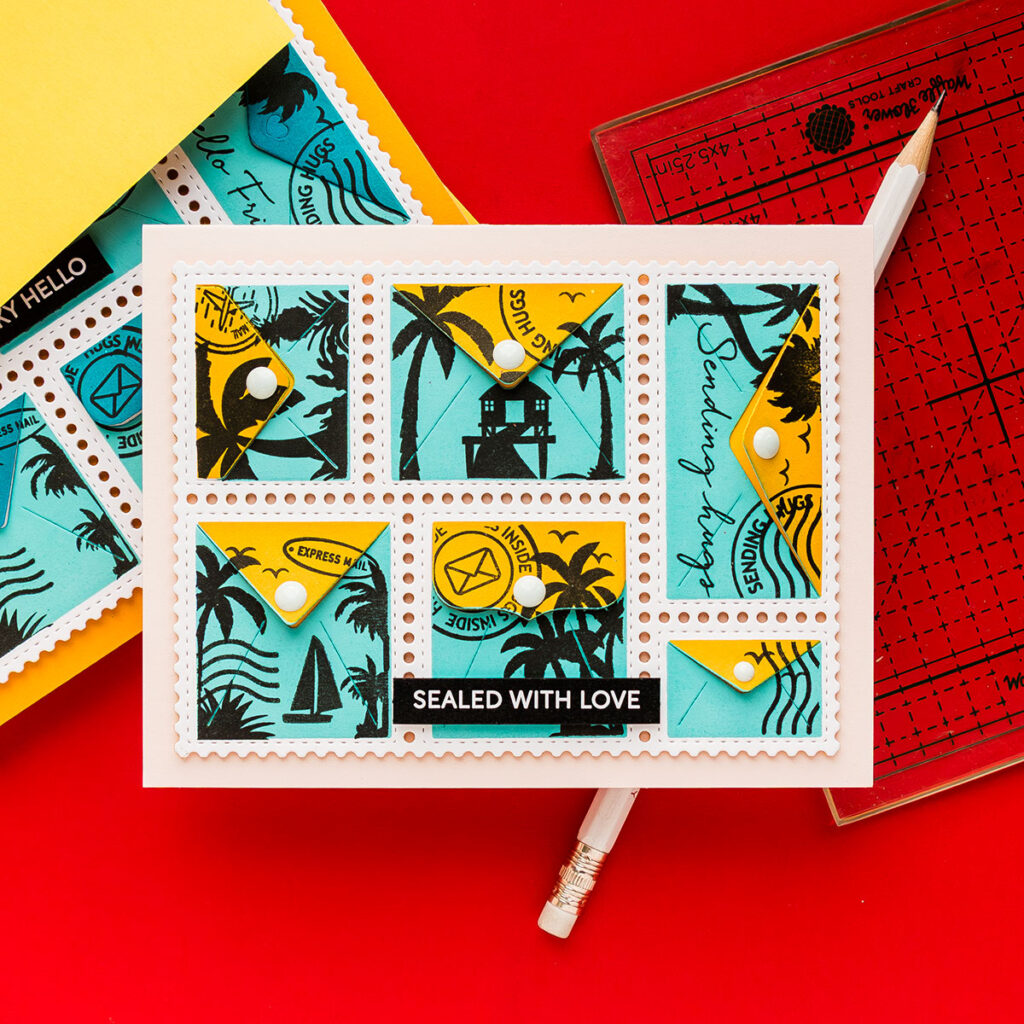 Waffle Flower | Postage Collage Stamps. Video | Yana Smakula