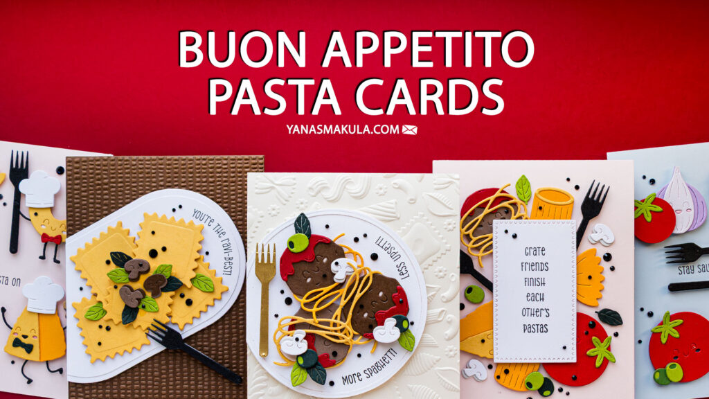 Spellbinders | Buon Appetito Six Pun-Loving Cards. Video | Yana Smakula